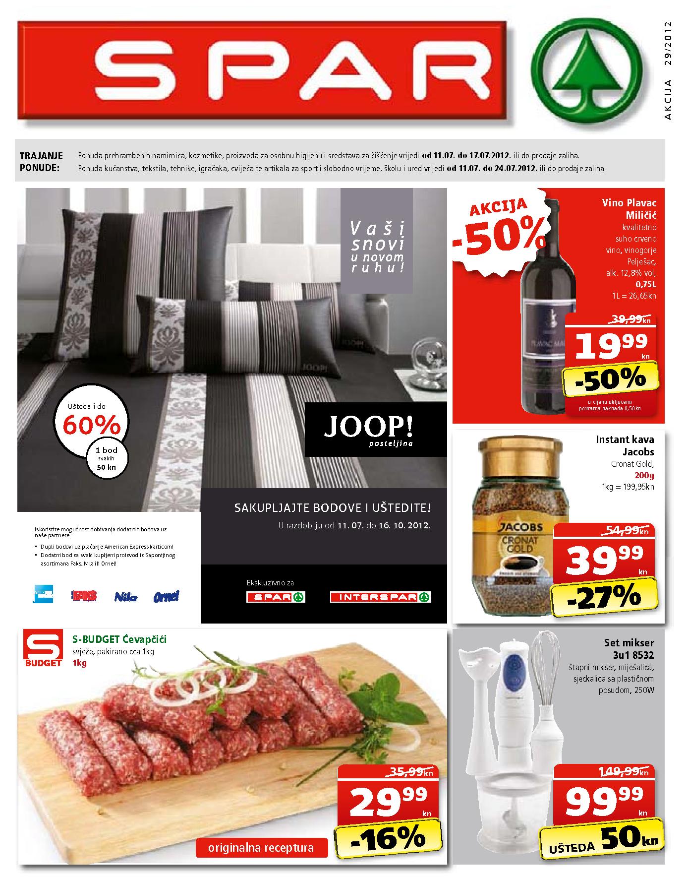 INTERSPAR katalog, SPAR letak 29/2012