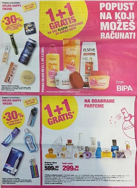 Bipa katalog 1+1 gratis do 3.2.