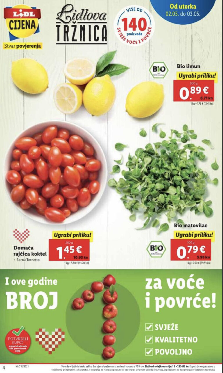 Lidl akcija za početak tjedna do 03.05.