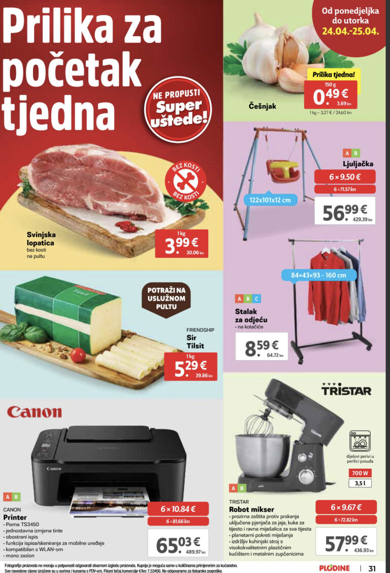 Plodine akcija za početak tjedna do 25.04.