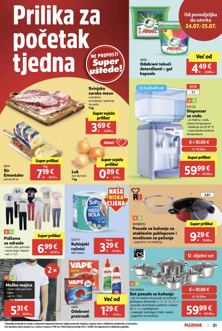 Plodine akcija za početak tjedna do 25.07.