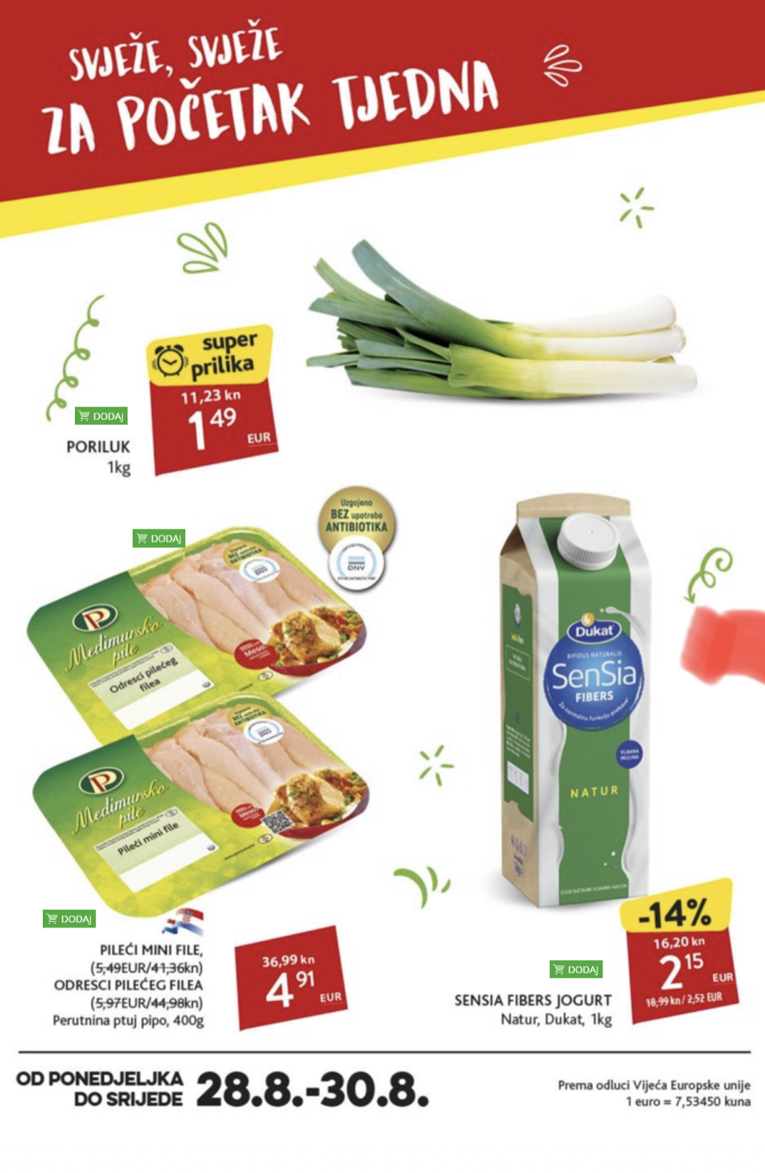 Konzum akcija za početak tjedna do 30.08.