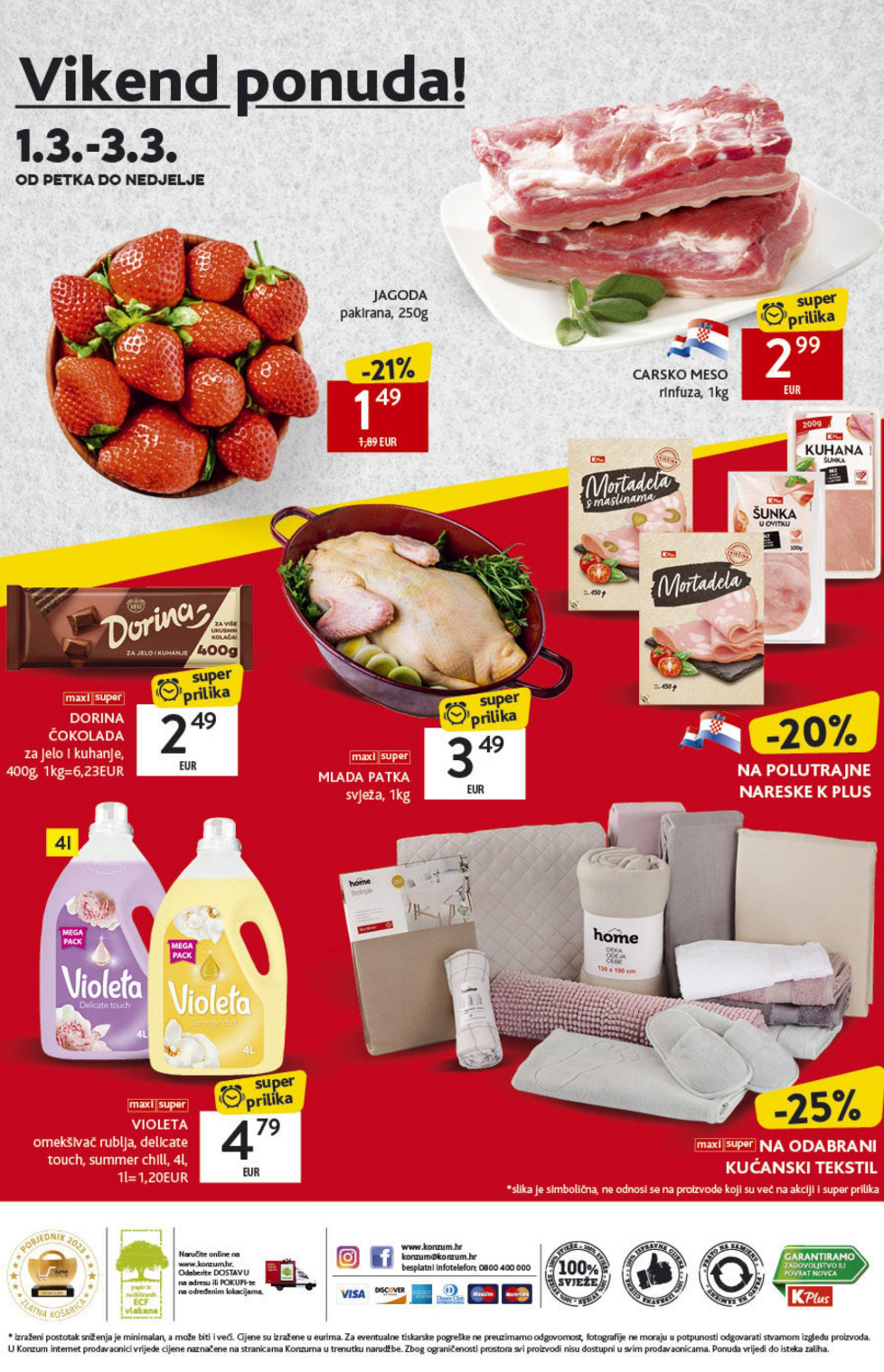 Konzum vikend akcija do 3.3.