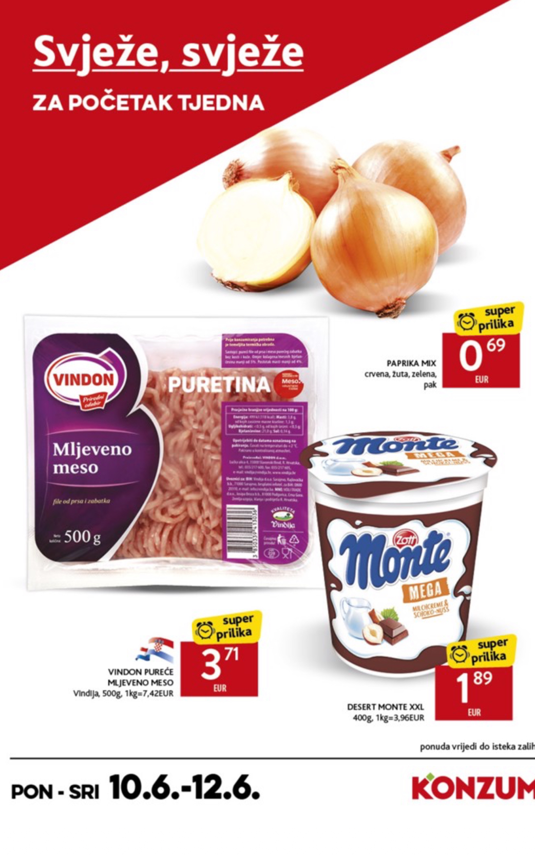 Konzum akcija za početak tjedna do 12.6.