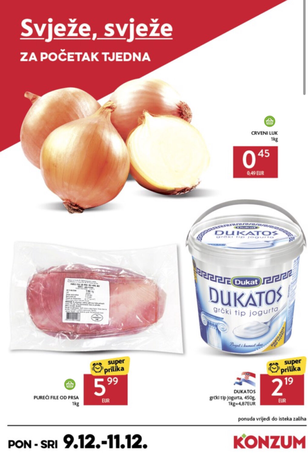 Konzum akcija za početak tjedna do 11.12.