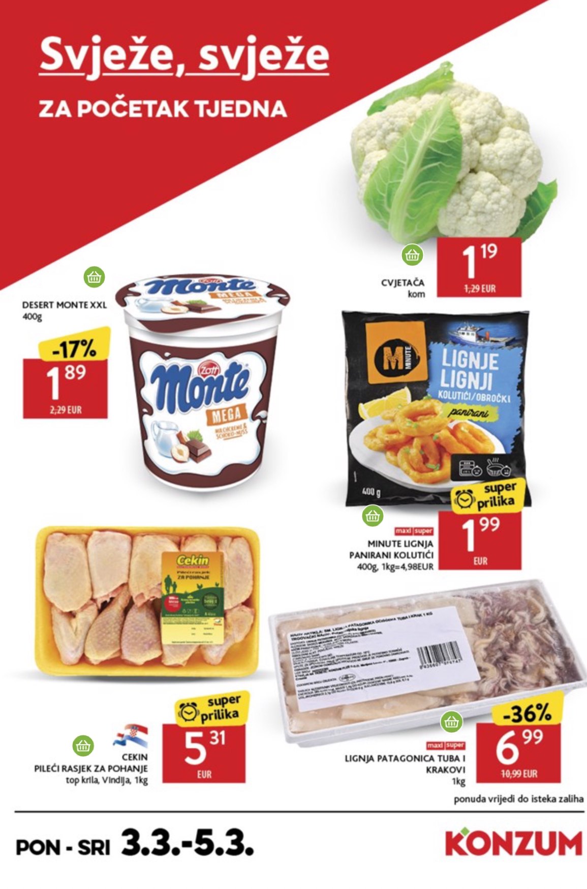 Konzum akcija za početak tjedna do 05.03.