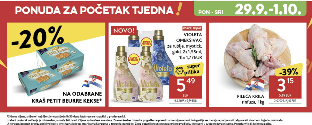 Konzum akcija za početak tjedna