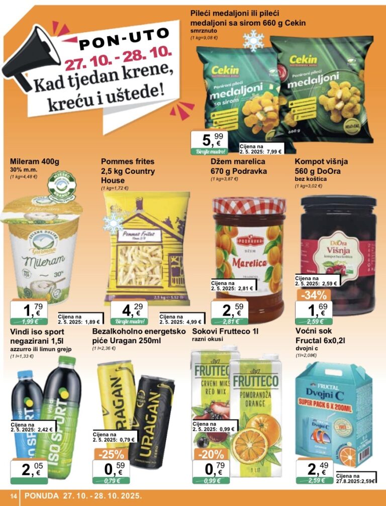 KTC akcija za početak tjedna do 28.10.