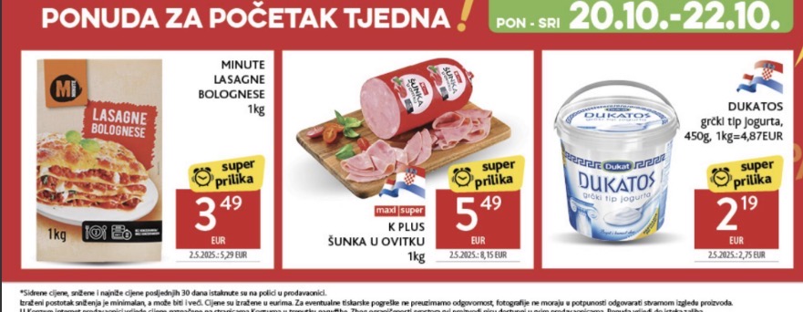Konzum akcija za početak tjedna do 22.10.
