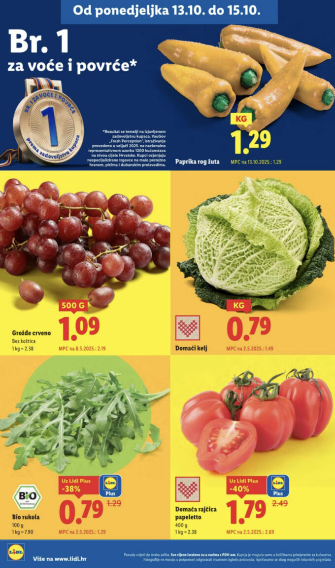 Lidl akcija za početak tjedna do 15.10.