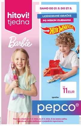 Pepco katalog Barbie i Hot Wheels do 27.5.